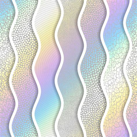 Wavy Mosaic Art Collage Abstract Art Background Vector Image Stock