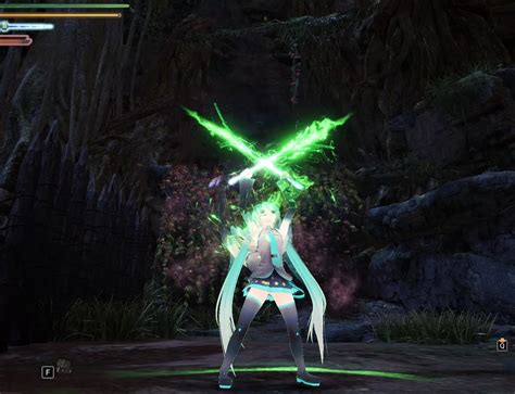 【冰原mod】初音未来 火焰葱头·双刀mod 怪物猎人世界mod 踩蘑菇社区