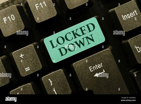 Conceptual Display Locked Down Business Overview Emergency Measure