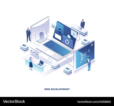 Front End And Back End Web Development Royalty Free Vector