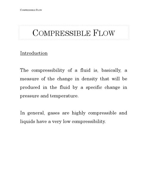 Compressible Fluid Flow Fluid Dynamics Compressible Flow Free 30