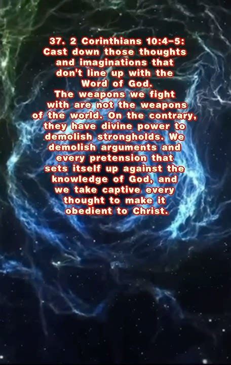 Healing Scripture 37 2 Corinthians 104 5cast Down No Godly Thoughts