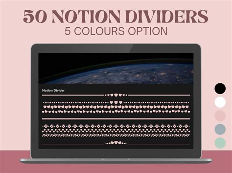 Pastel Notion Divider Template Notion Aesthetic Template For Notion