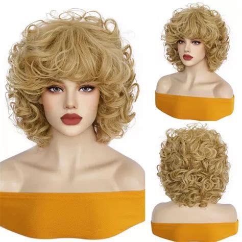Anogol DM4591 Peluca Rubia De Onda Corta Tamaño Ajustable MercadoLibre