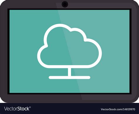 Cloud Computing Isolated Icon Royalty Free Vector Image