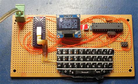 Interfacing Blackberry Q10 Keypad To Arduino And The Oled Typewriter Showcase Arduino Forum