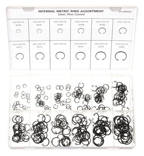Metric Housing Ring Retaining Ring Assortment240 Pcs 4kgd3rcdho824stpa Grainger