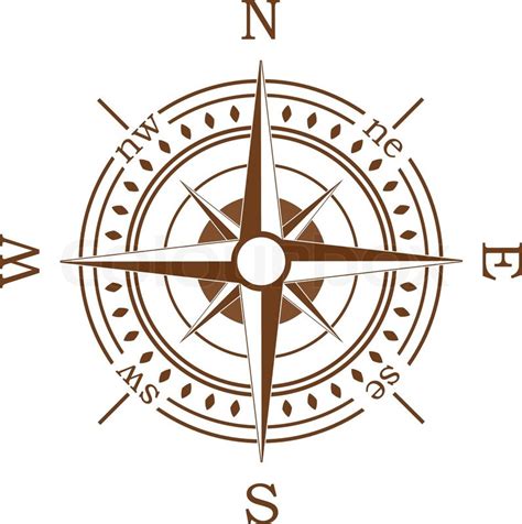 Vector Compass On White Background Stock Vector Colourbox