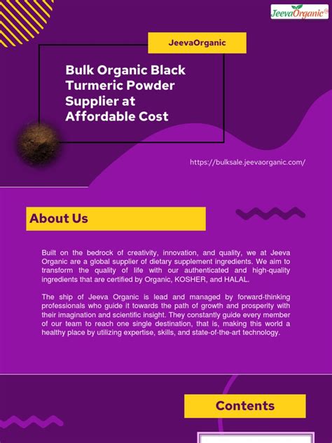 Bulk Organic Black Turmeric Powder Supplier At Affordable Cost Pdf