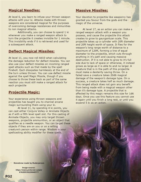 A Homebrew Monk Subclass I Made With A Heavy Emphasis On Throwing
