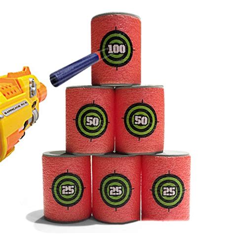 소프트 총알 별관 총알 타겟 샷 다트 너프 타깃 세트 너프 엘리트 게임 블래스터 다트 6 개nerf Target Set