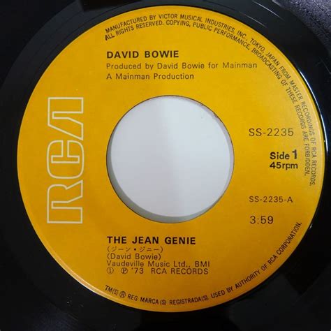 18037220 国内盤7inch デビッド ボウイー David Bowie ジーン ジニー The Jean Genie