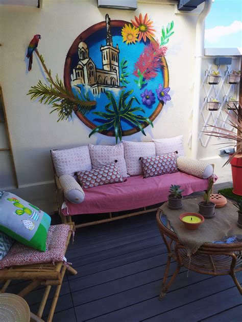 Fresque murale peinture extérieur Déco art de votre mur de jardin patio