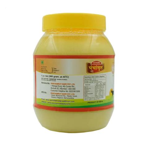 Panchamrut 1 Liter Cow And 1 Liter Buffalo Agmark Cow And Buffalo Ghee