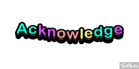 Acknowledge Word Animated  Logo Designs