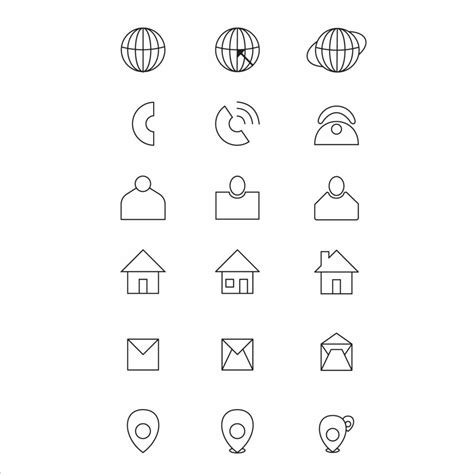 Contact Icon Vector Collection Masterbundles