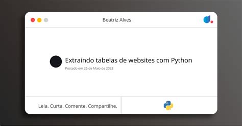 extraindo tabelas de websites com python beatriz alves python dio