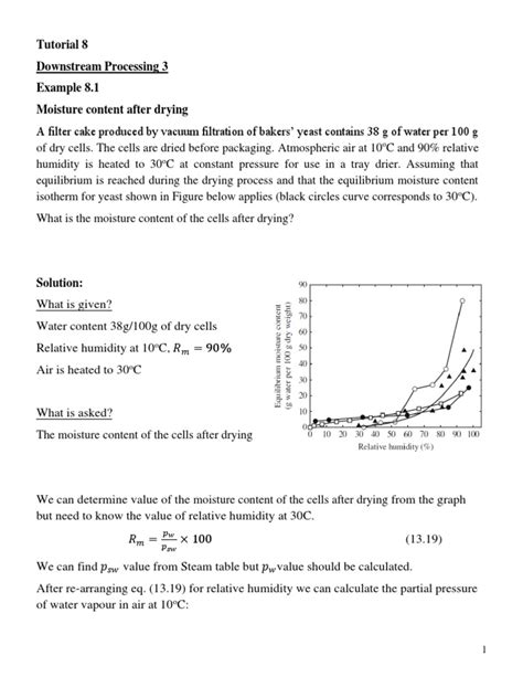 Tutorial 8 Examples Downstream Processing 3 Solutions Pdf Pdf Humidity Solubility