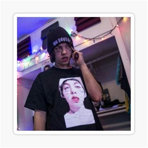 Lil Xan Wearing A Shirt Of Lil Xan Sticker By Omasan77 Redbubble
