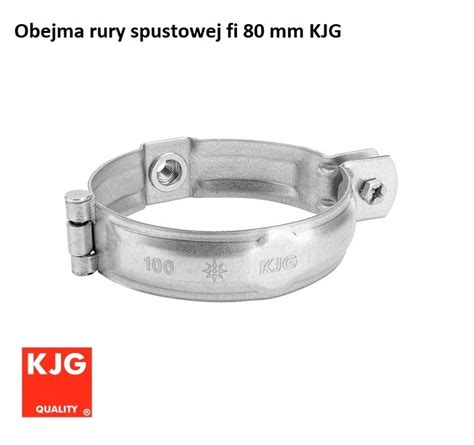 Obejma rury spustowej ocynk 80 mm ocynk KJG rurhak ocynkowany do śruby
