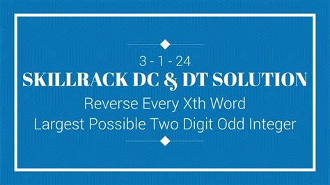 03 01 Skillrack Daily Challenge And Daily Test Solution Python Youtube