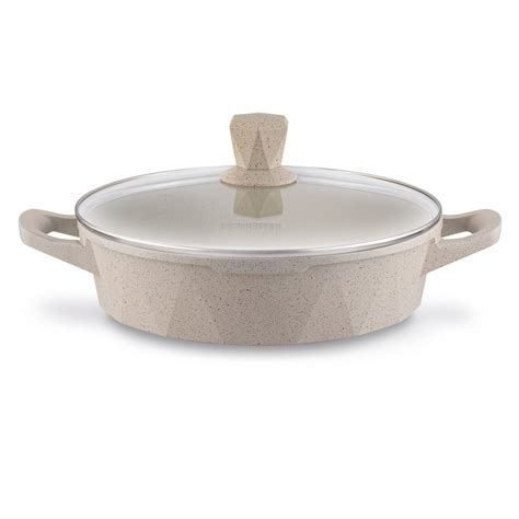 Głęboka Patelnia Indukcja Marmurkowa Patelnia Z Pokrywką 28 Cm Corte