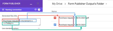 Change The Naming Convention For The Generated Documents