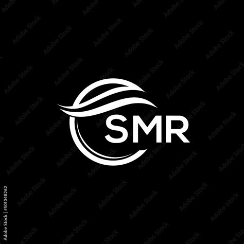 Smr Letter Logo Design On Black Background Smr Creative Initials