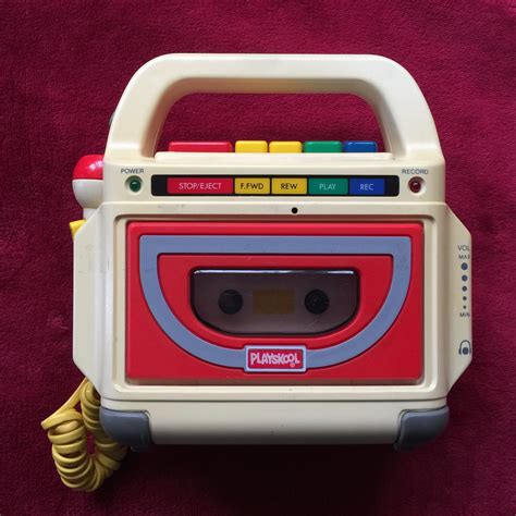 Vintage Playskool Ps 450g Cassette Tape Player Recorder Micrófono