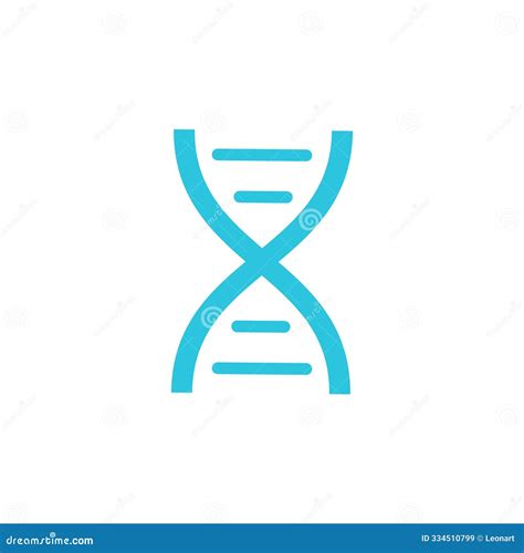 Dna Spiral Icon Isolated On White Background Stock Vector
