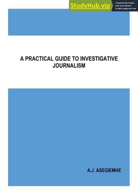 A Practical Guide To Investigative Journalism Pdf