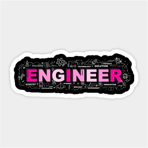 Women Female Engineer Engineering Sticker