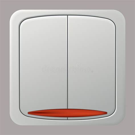 Realistic Switcher Icon Home Buttons Plastic Light Toggle Interior Wall Electric Switch Stock