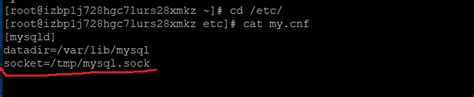 解决mysql sock连接不上问题 can t connect to local mysql server through socket