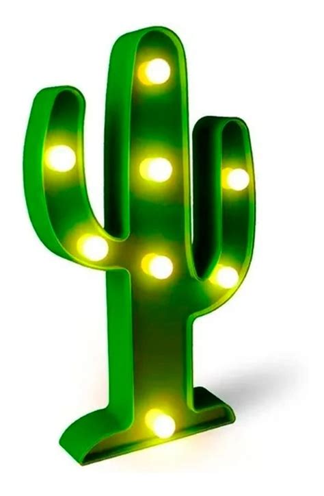 Lumin Ria Led Cacto Grande Cm Abajur Suculenta Cactus Mercadolivre