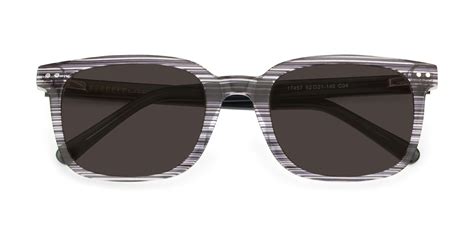 Clear Keyhole Bridge Acetate Square Tinted Sunglasses With Medium