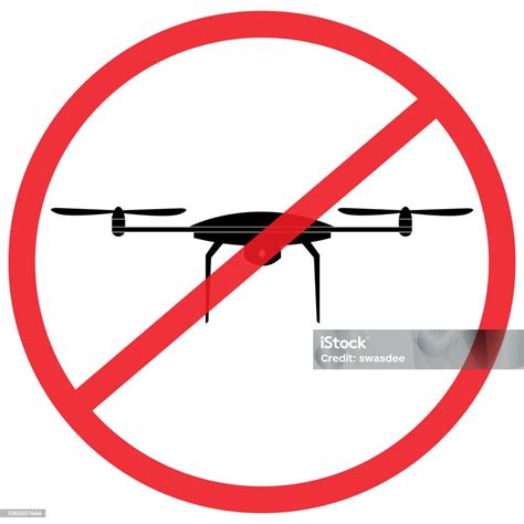 Tidak Ada Drone Tidak Diizinkan Tanda Simbol Peringatan Rambu Simbol