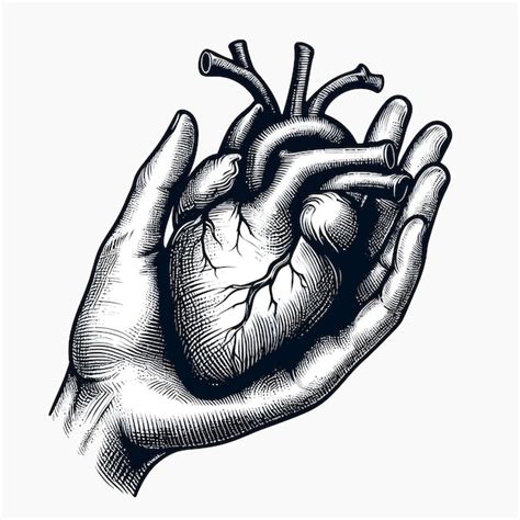 Premium Vector Human Heart In Graceful Female Hand Isolated Sticker