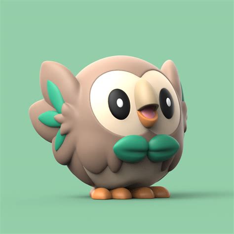 Rowlet Giveaway 3d Printed Without Supports By Scrazy One From