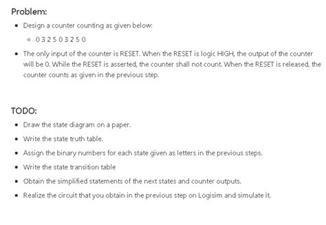 Solved Problem • Design A Counter Counting As Given Below