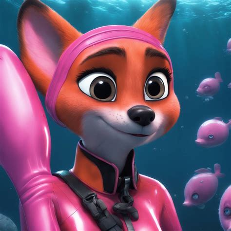 Diane Foxington Showing Her Feet Underwater By Captainhawpivspyro On