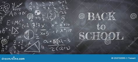 Image Of Blackboard With Math Calculation Stock Image Image Of Lesson