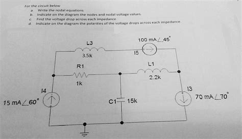 Solved For The Circuit Below Write The Nodal Equations