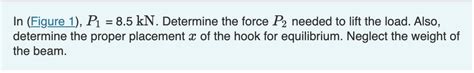 Solved In Figure 1 P1 8 5kN Determine The Force P2 Chegg