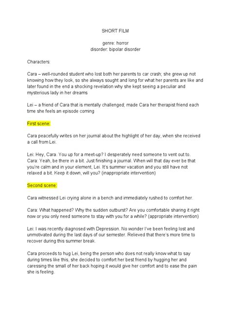 Short Film Script Pdf