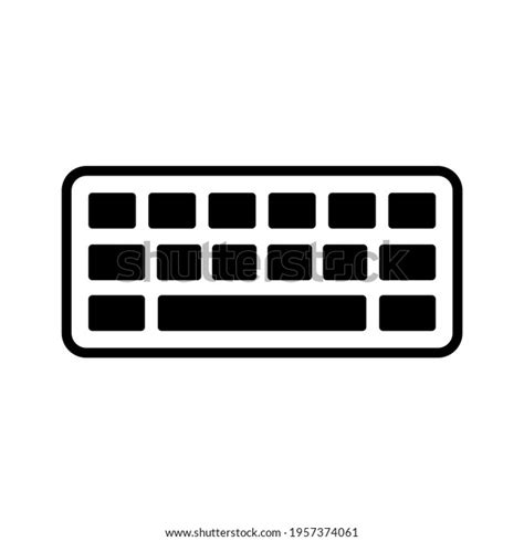 Illustration Computer Keyboard Icon Outline Style Stock Vector Royalty
