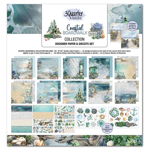 3 Quarter Designs Coastal Boardwalk Collection Designer Paper And Diec