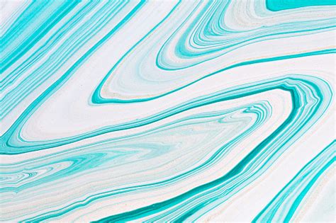 유체 예술 질감 추상 소용돌이 페인트 효과가 있는 배경입니다 아름다운 혼합 페인트액체 아크릴 그림 인테리어 포스터에 사용할 수 있습니다 민트와 흰색 넘쳐 나는 색상 광물질에