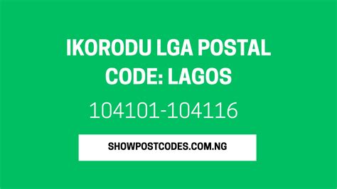 Ikorodu Lga Postal Code Lagos Zip Codes Showpostcodes