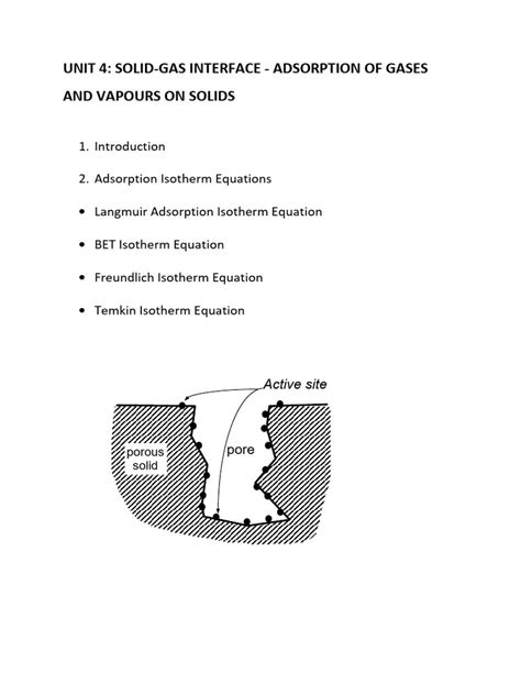 Unit 4 Solid Gas Interface Pdf Adsorption Gases
